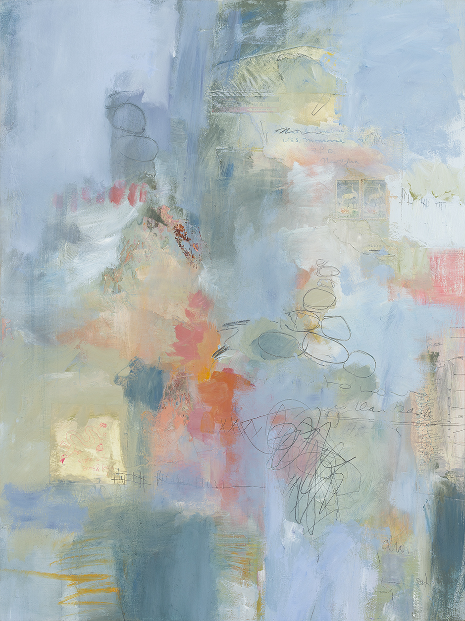 Mary Scurlock, Shifting Stones , 2018, Mixed media on panel, 24 x 18 ...